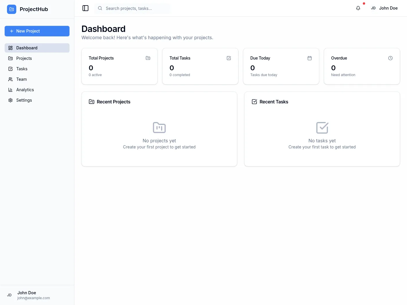 Project Management Dashboard