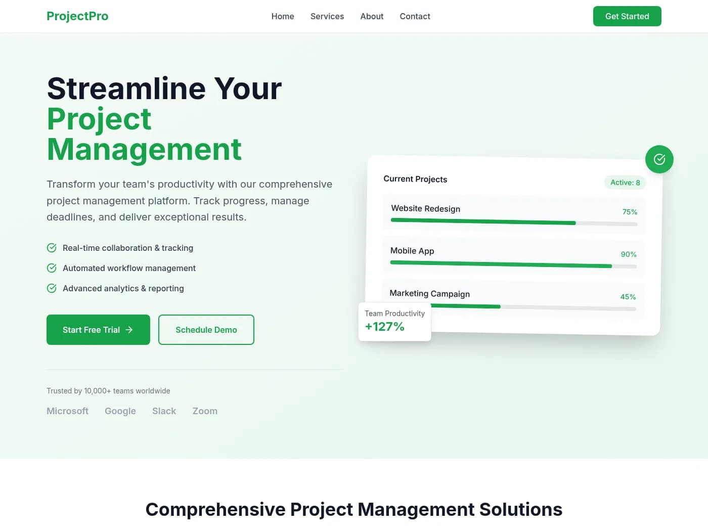 Project Management Dashboard