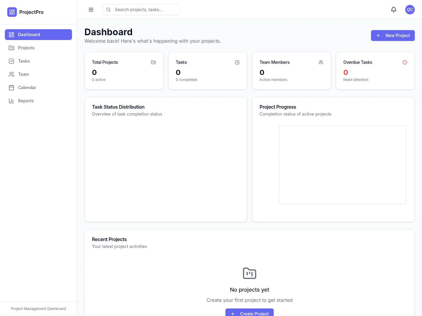 Project Management Dashboard Pro