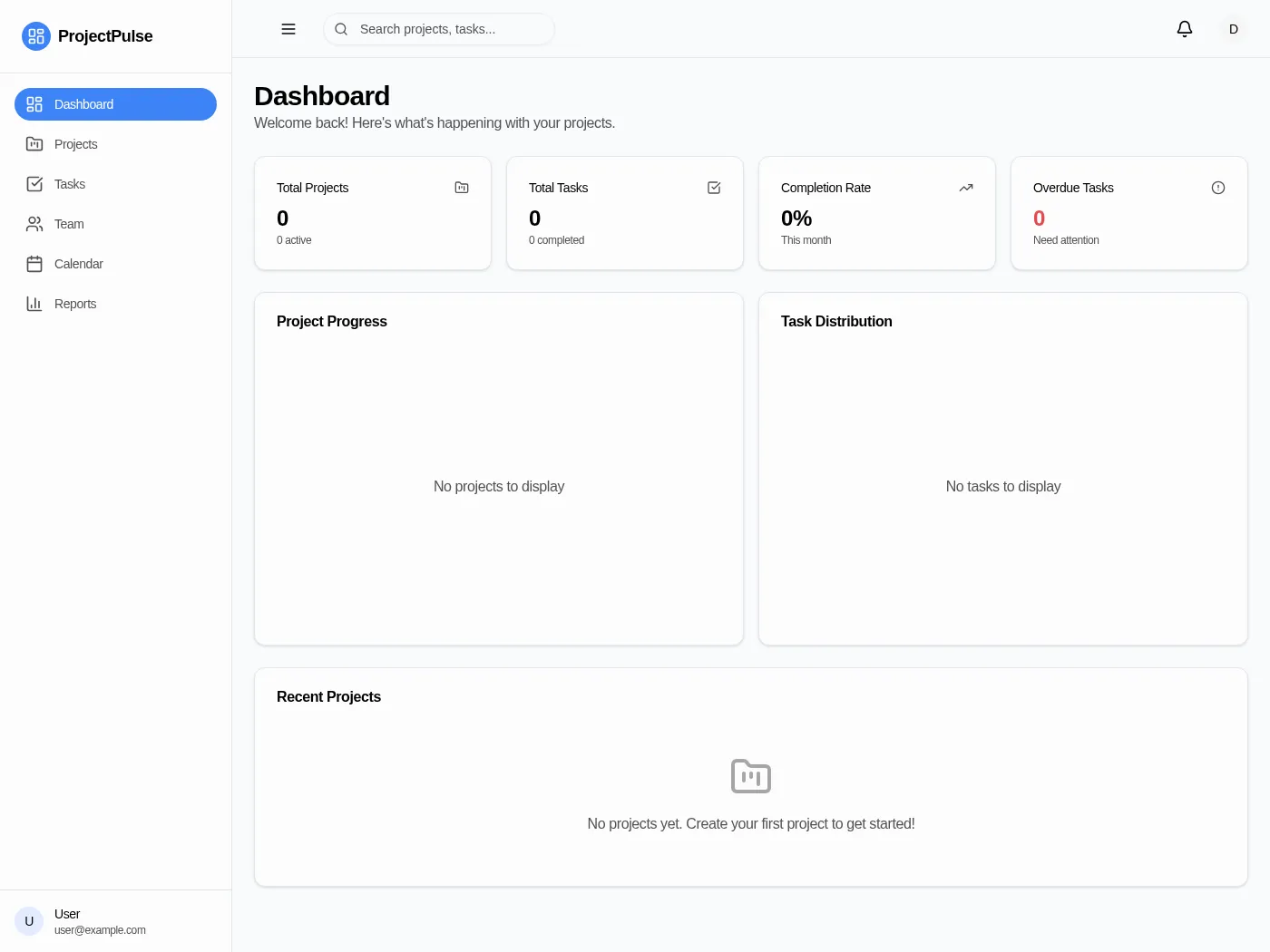 ProjectPulse: Project Management Dashboard