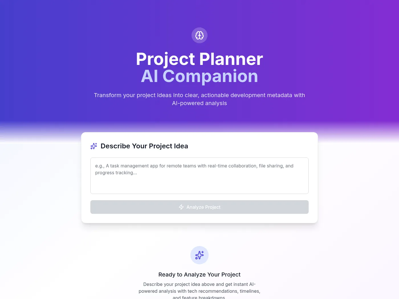 Project Planner AI Companion