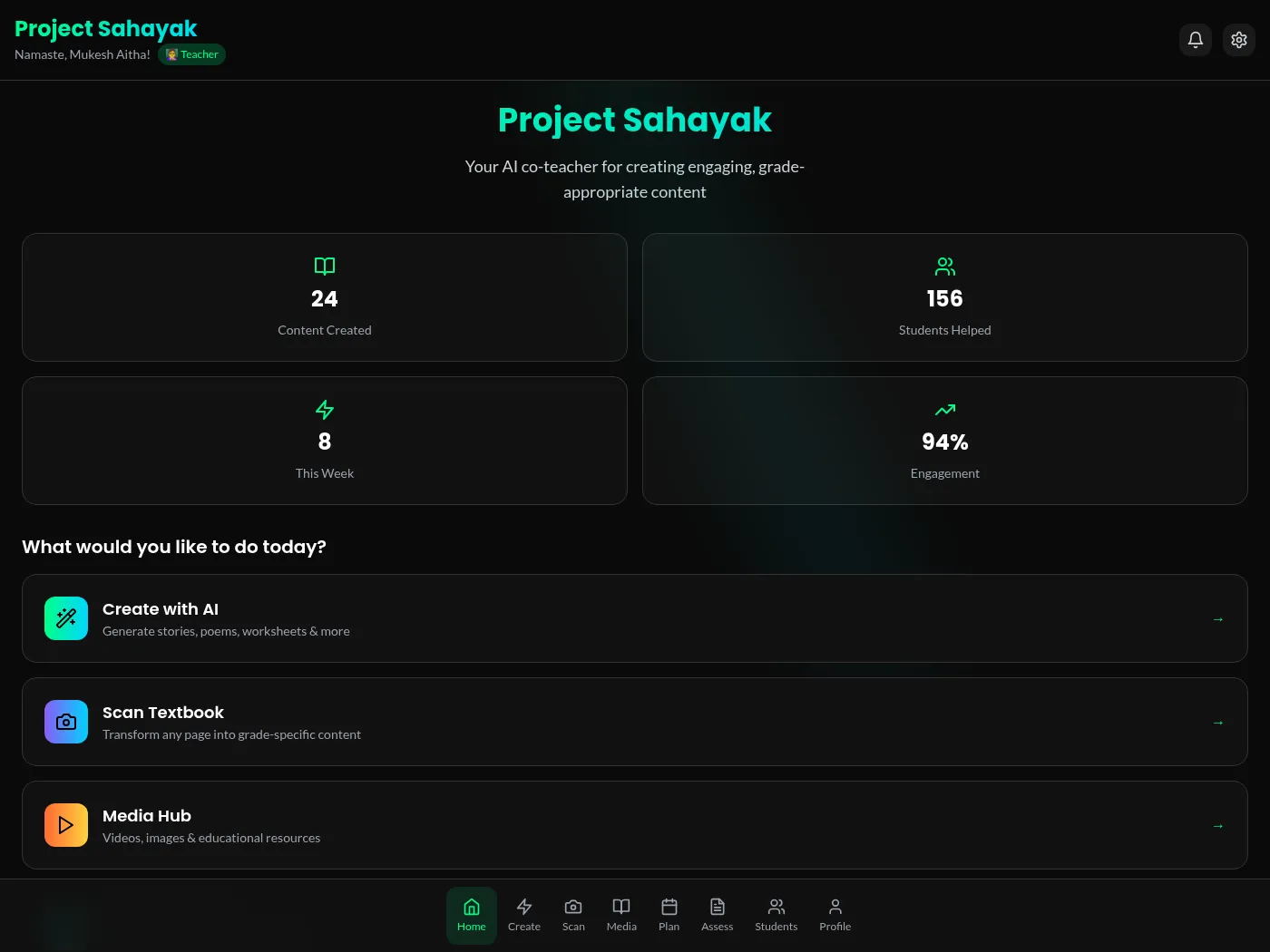 Project Sahayak: The AI Co-Teacher for India's Classrooms (Grades 1-10)