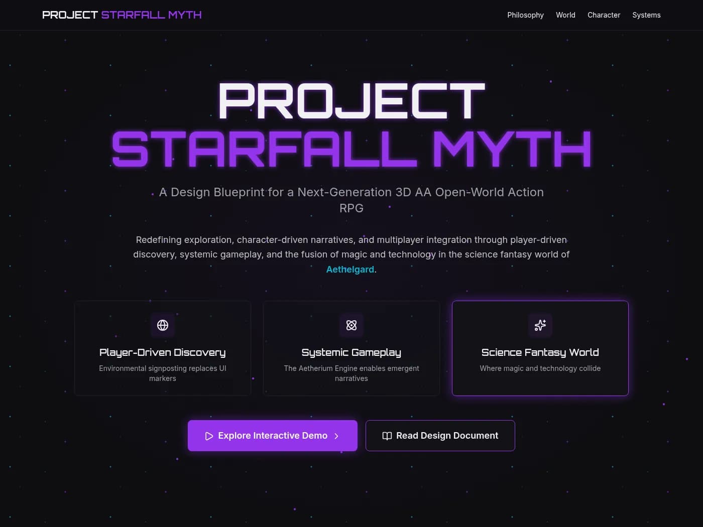 Project Starfall Myth: Next-Gen Open-World RPG Design Blueprint