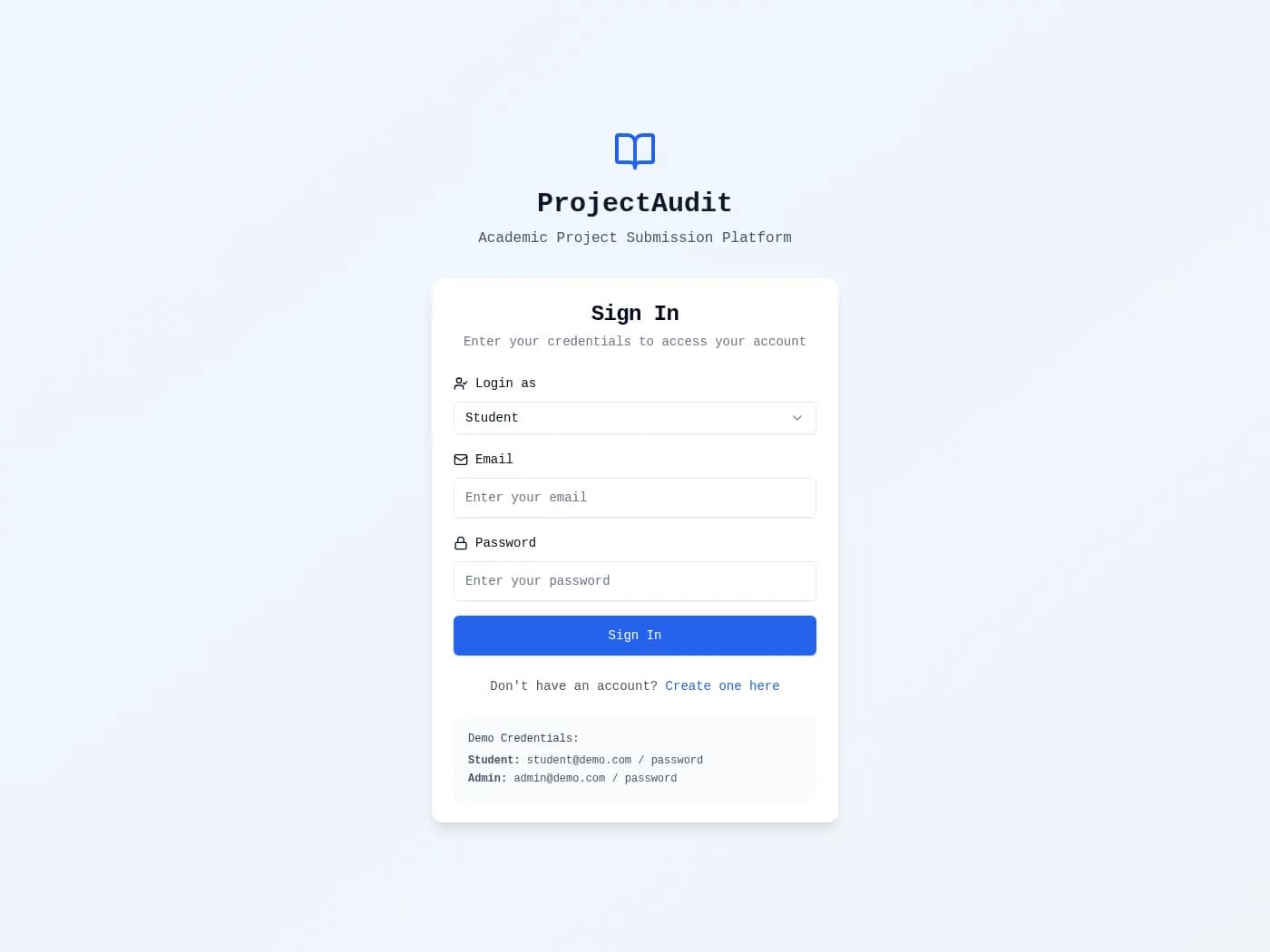 ProjectAudit: Academic Project Submission & Validation Platform