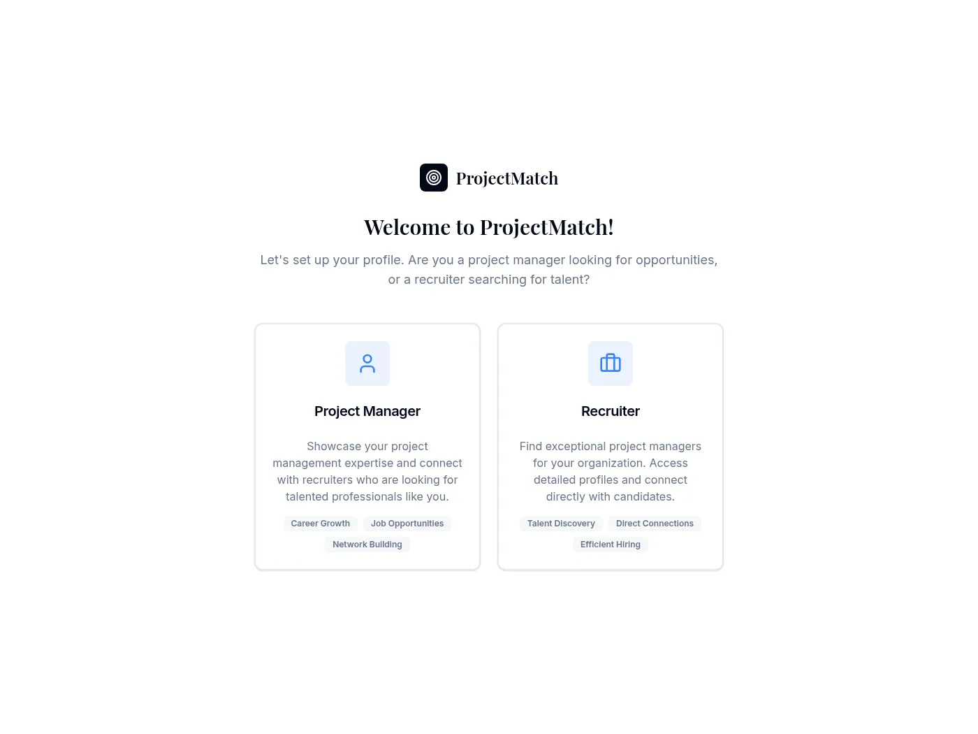 ProjectMatch: Connecting Project Managers & Recruiters