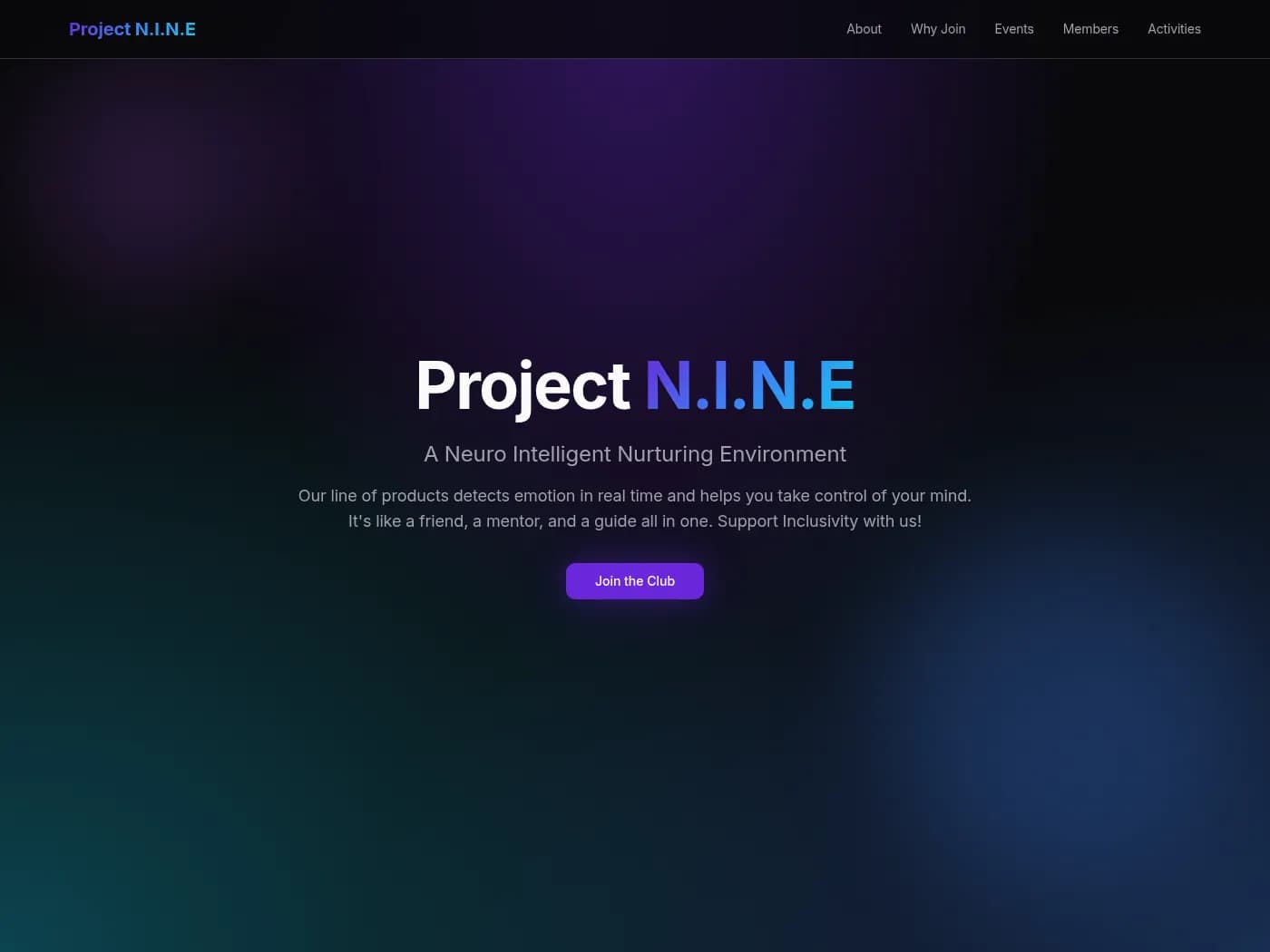 ProjectNine Website Clone