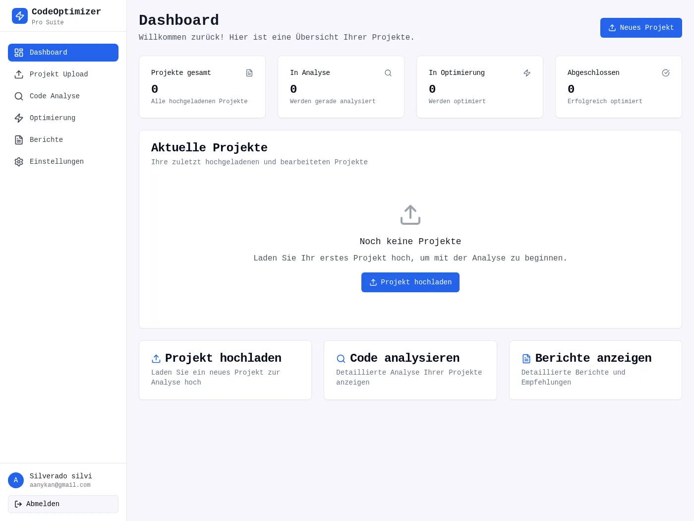 Projektübernahme und Optimierung Suite