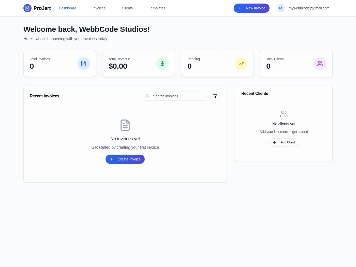 ProJert – Invoice & Receipt Management Web App