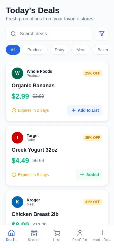 PromoGrocer: Android Grocery Deals & List Builder