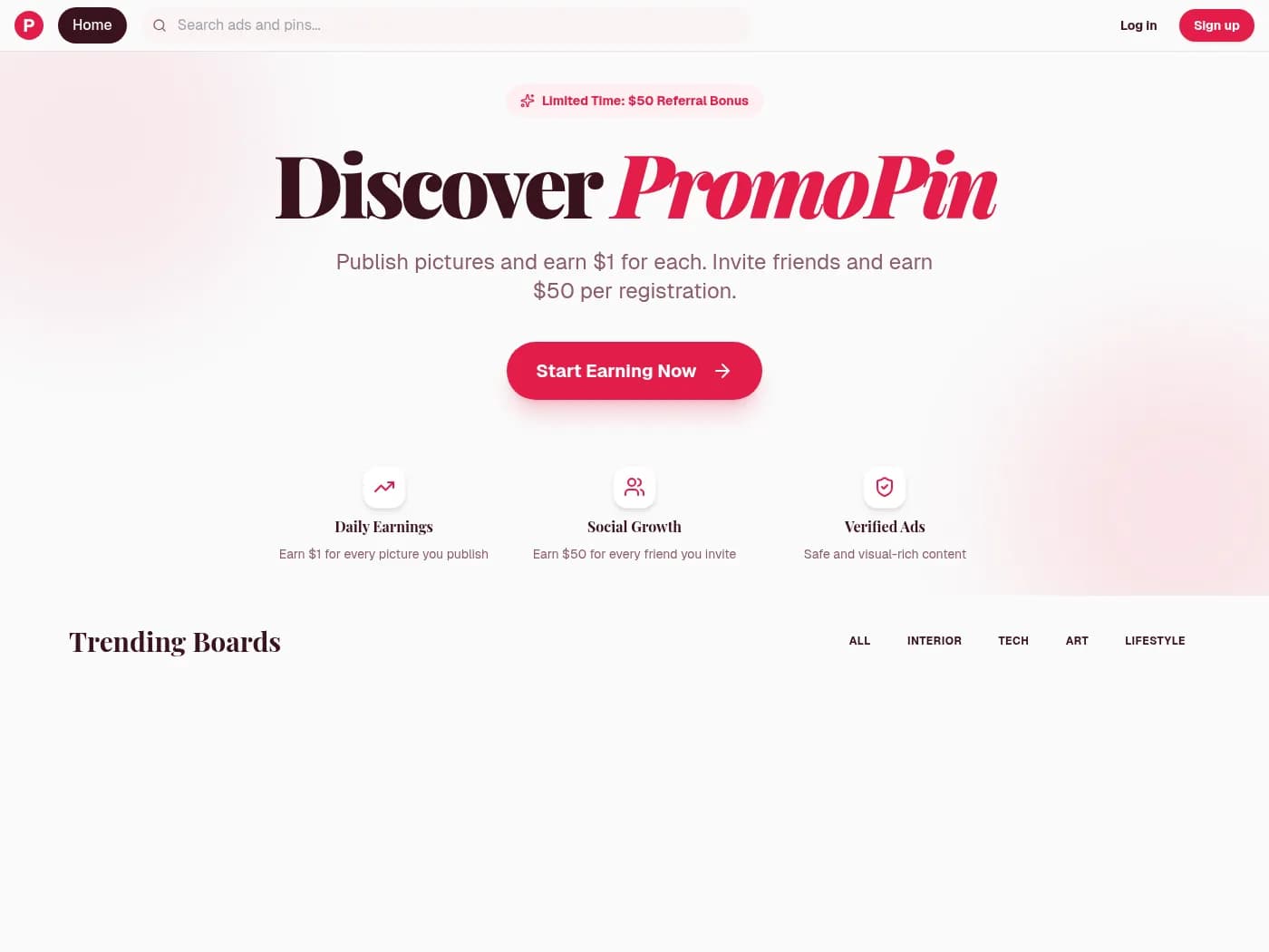 PromoPin Monetization App