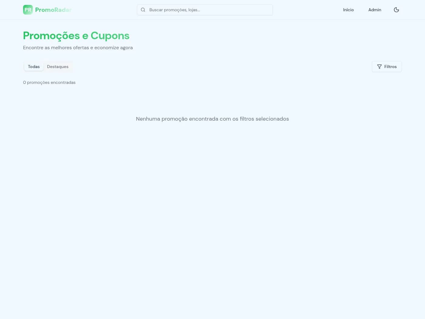 PromoRadar - Sistema Inteligente de Agregação de Cupons, Ofertas e Promoções