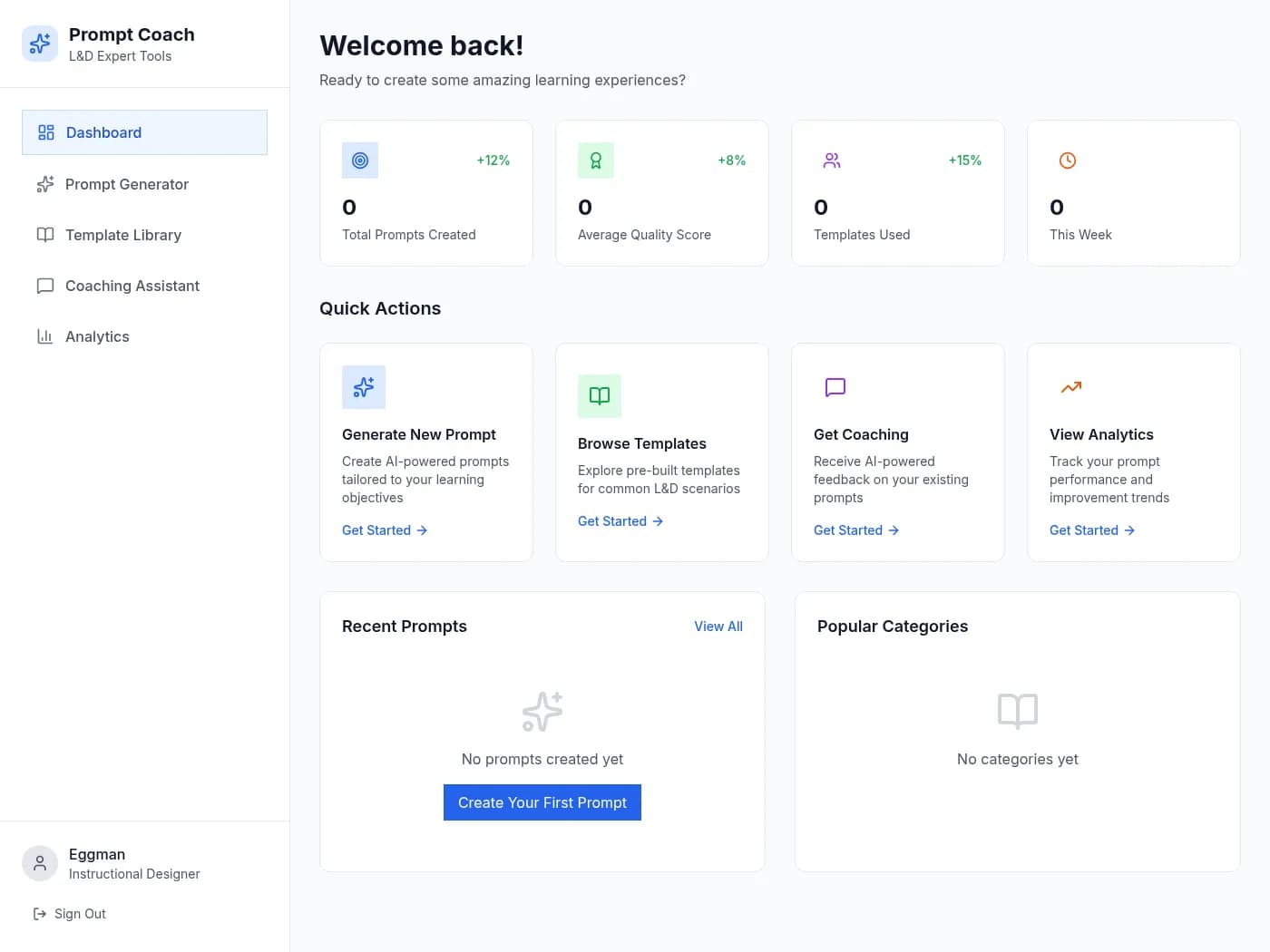 Prompt Coach & Generator for Instructional Designers