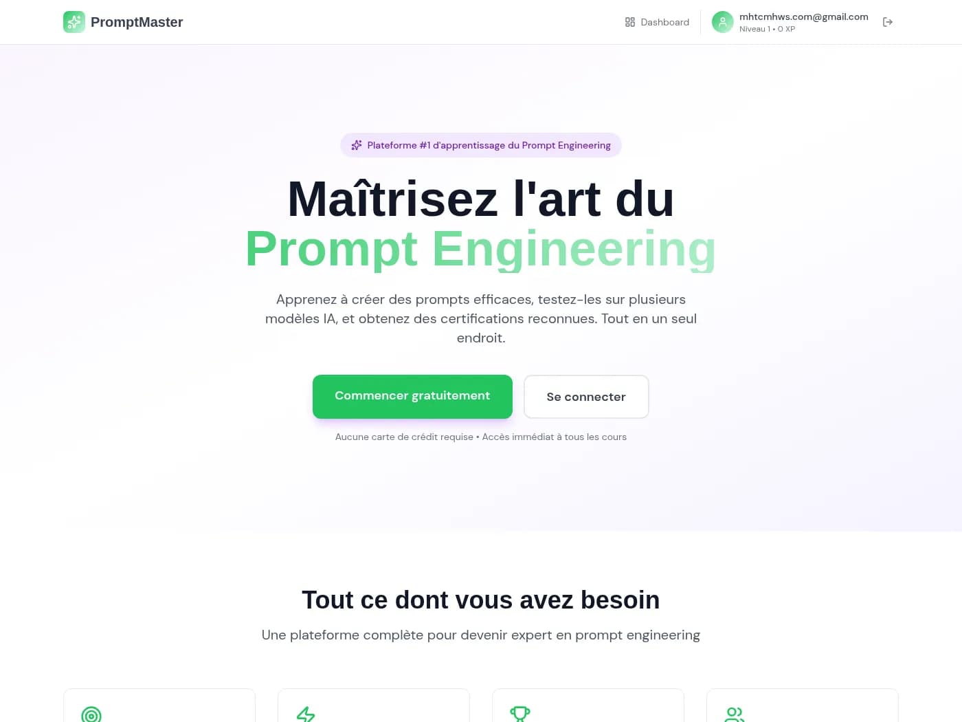 Prompt Engineering Learning Platform with Real-Time AI Labs & Gamified Micro-Certifications