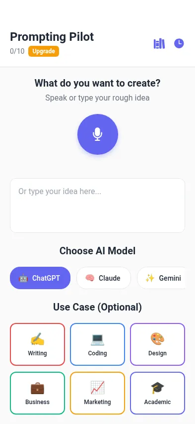 Prompt Pilot: AI-Powered Prompt Optimizer Mobile App