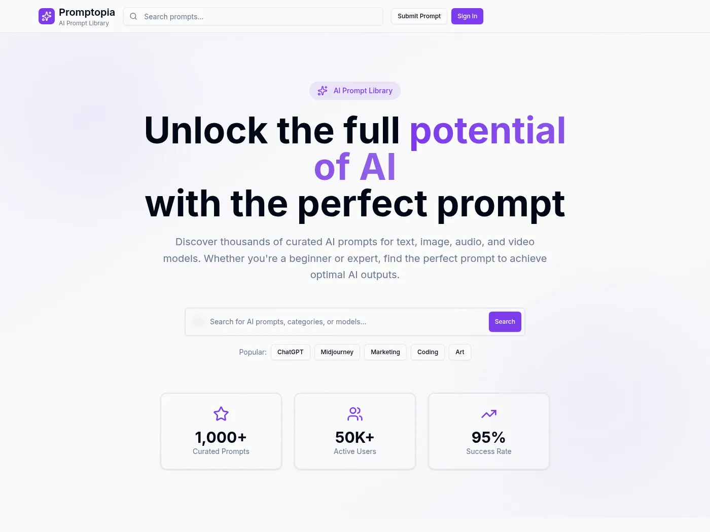 Promptopia: The Ultimate Curated AI Prompt Library