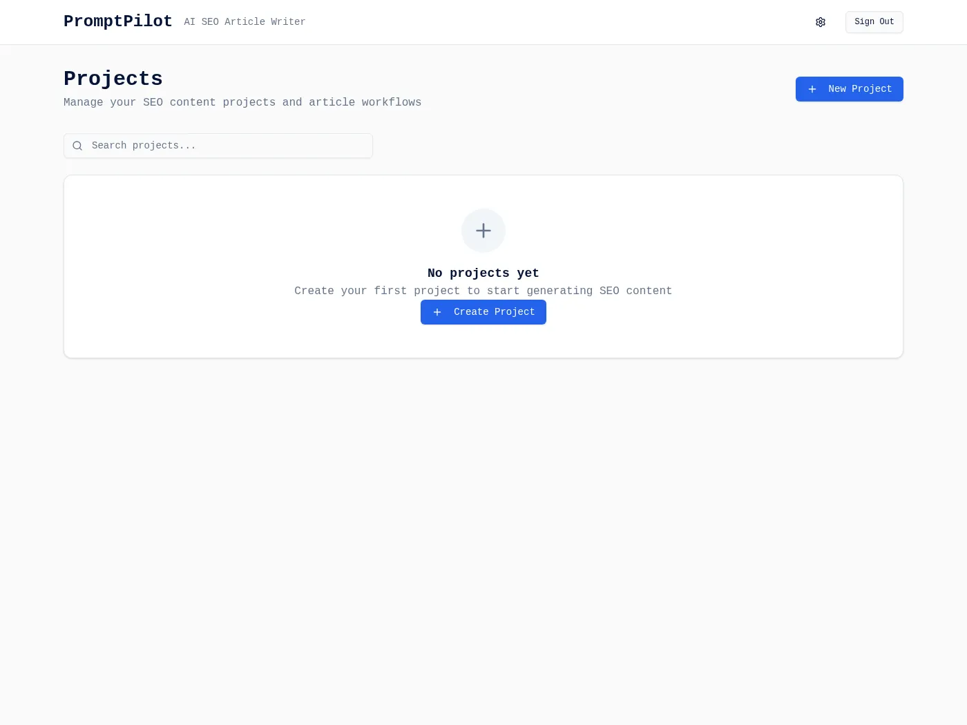 PromptPilot: AI SEO Article Writer MVP