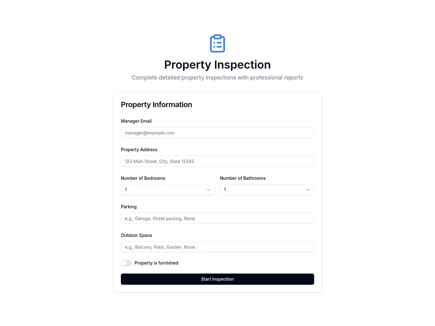 Property Inspection Report Builder for Managers