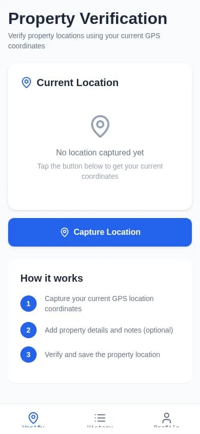 Property Verification Mobile App