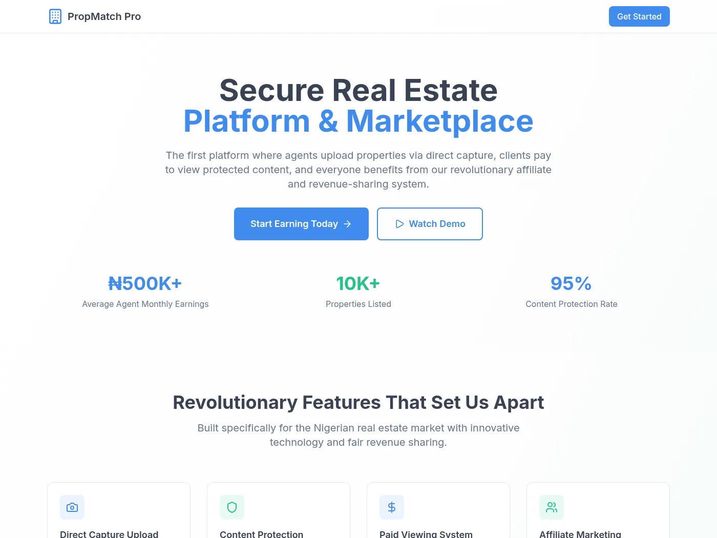 PropMatch Pro: Secure Real Estate Listing and Affiliate Platform