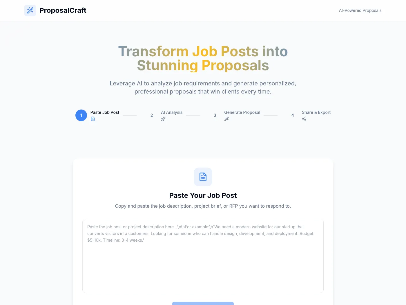 ProposalCraft: AI-Powered Proposal Presentation Generator