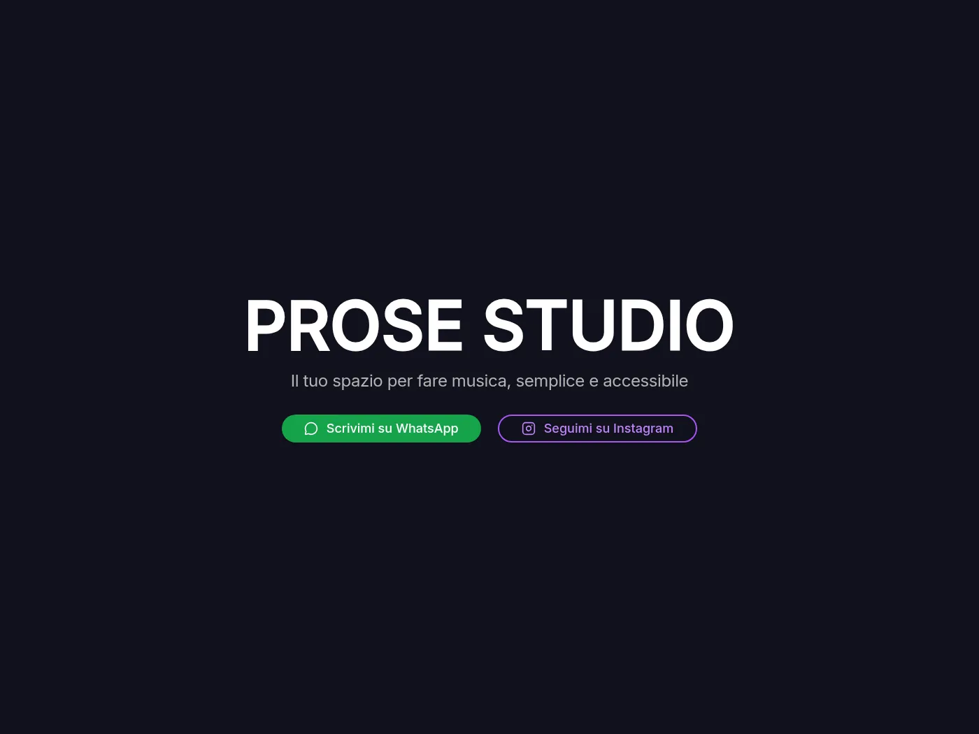 Prose Studio Web Presentation