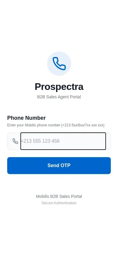 Prospectra B2B Sales Agent Mobile MVP