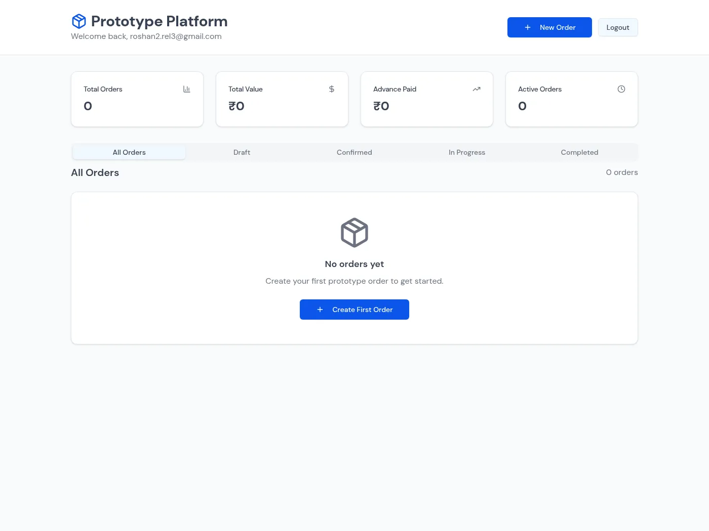 Prototype Order and Payment Confirmation Platform