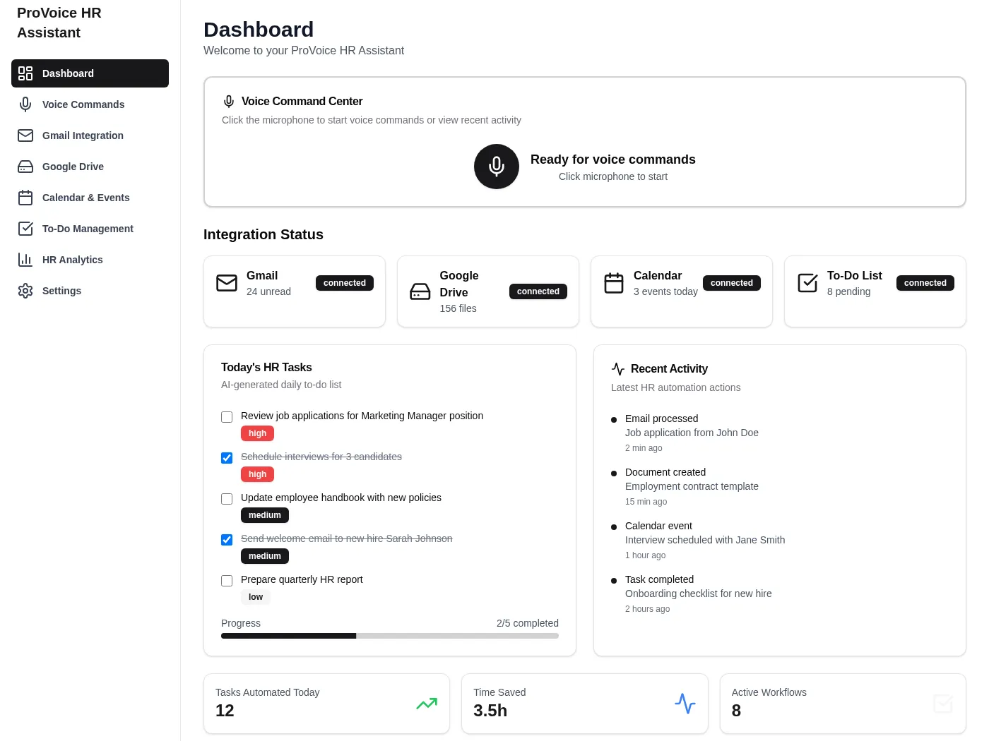 ProVoice HR Assistant for Solo Entrepreneurs