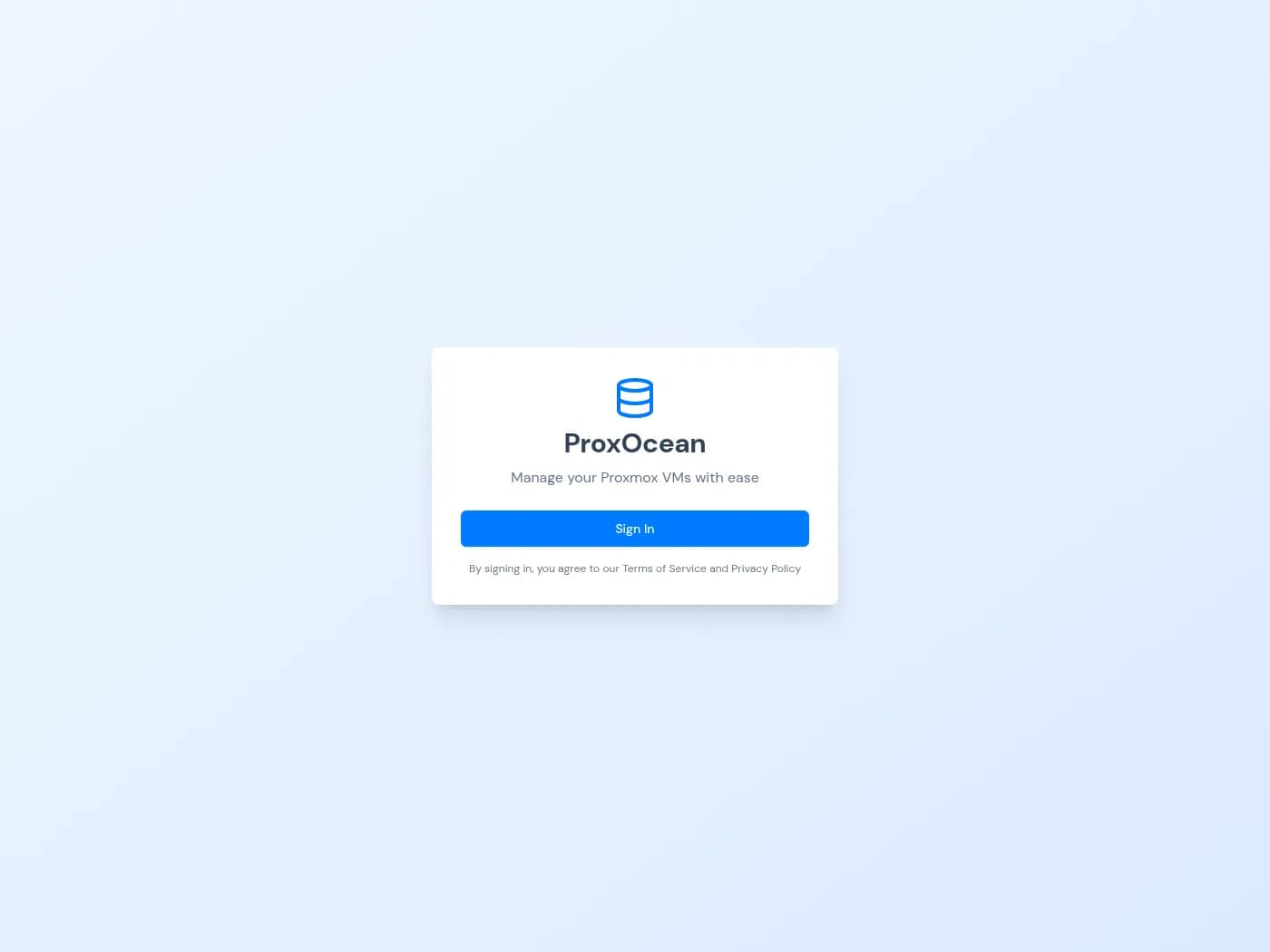 ProxOcean VM Manager