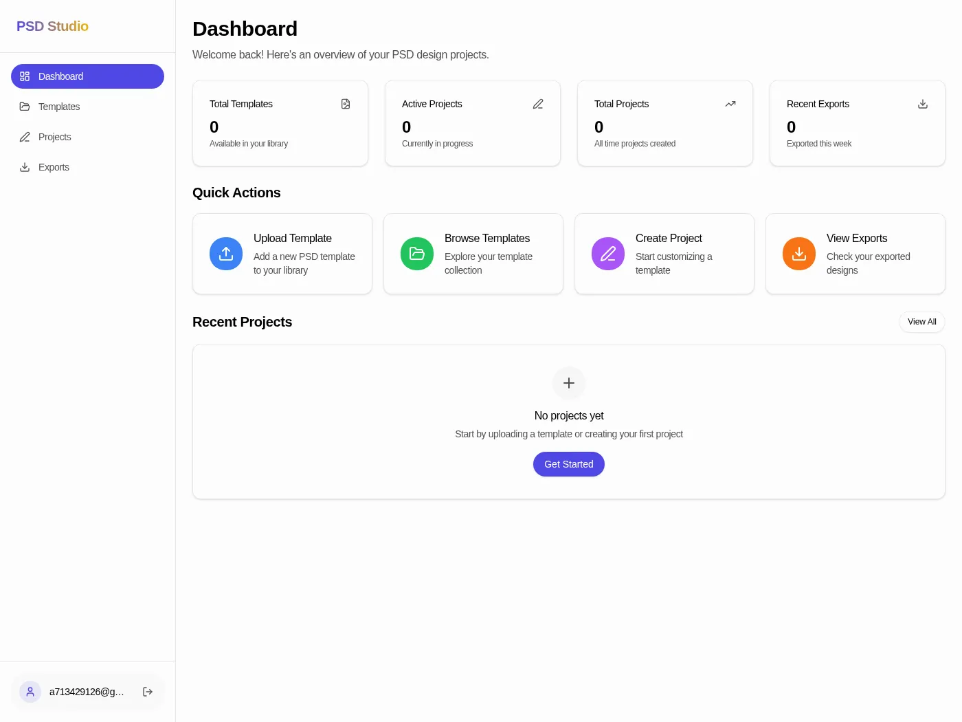 PSD Template Customization and Export Platform
