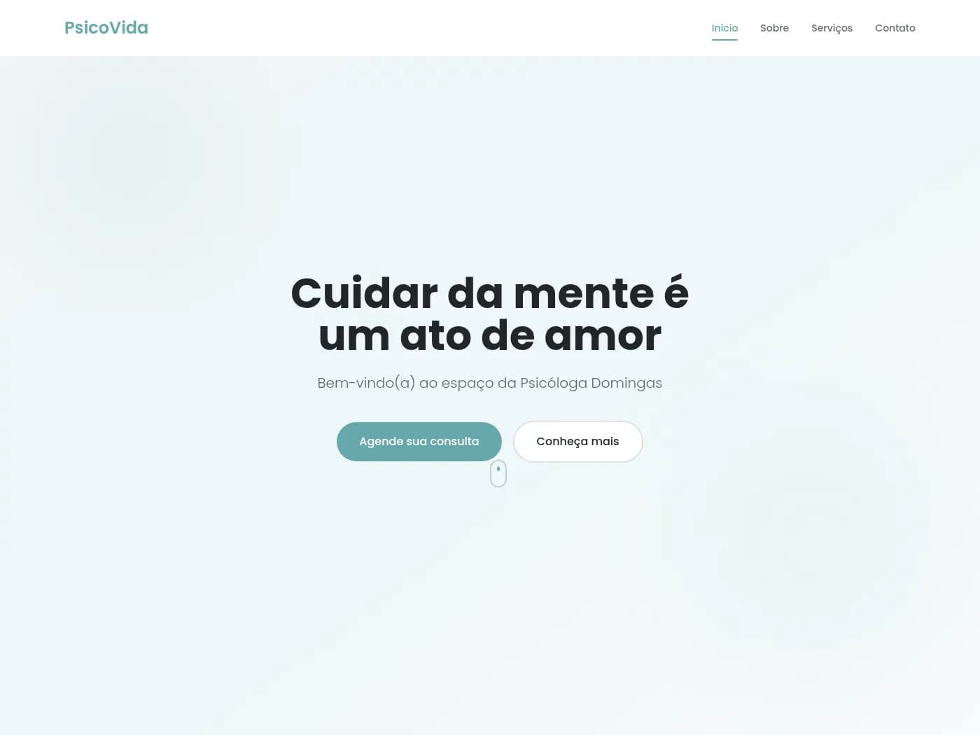 Site Profissional One Page para Psicóloga Domingas