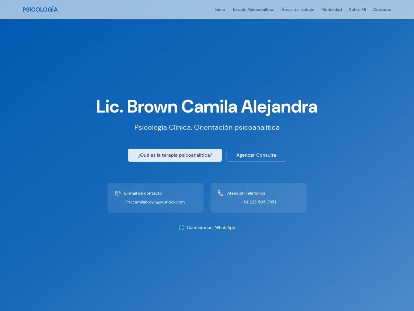 Psicología Mar del Plata Website Redesign