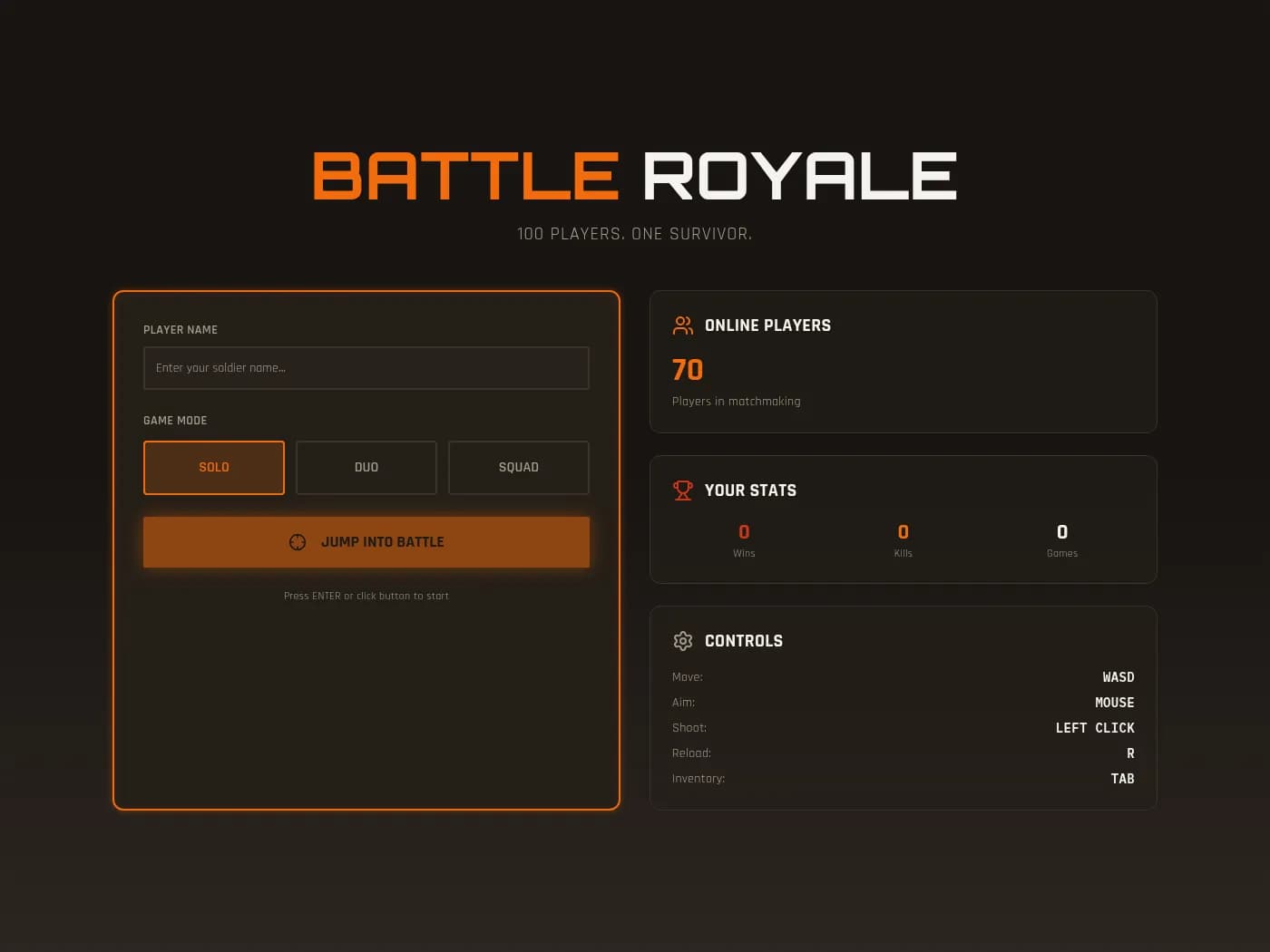 PUBG-Style Online Multiplayer Game