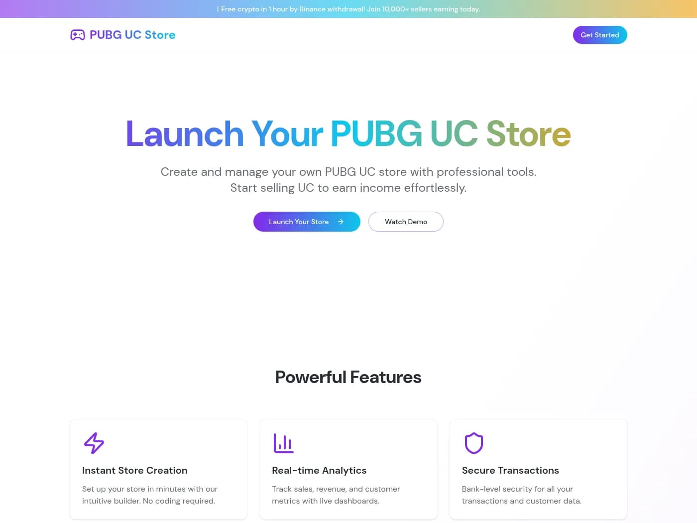 PUBG UC Store Creator