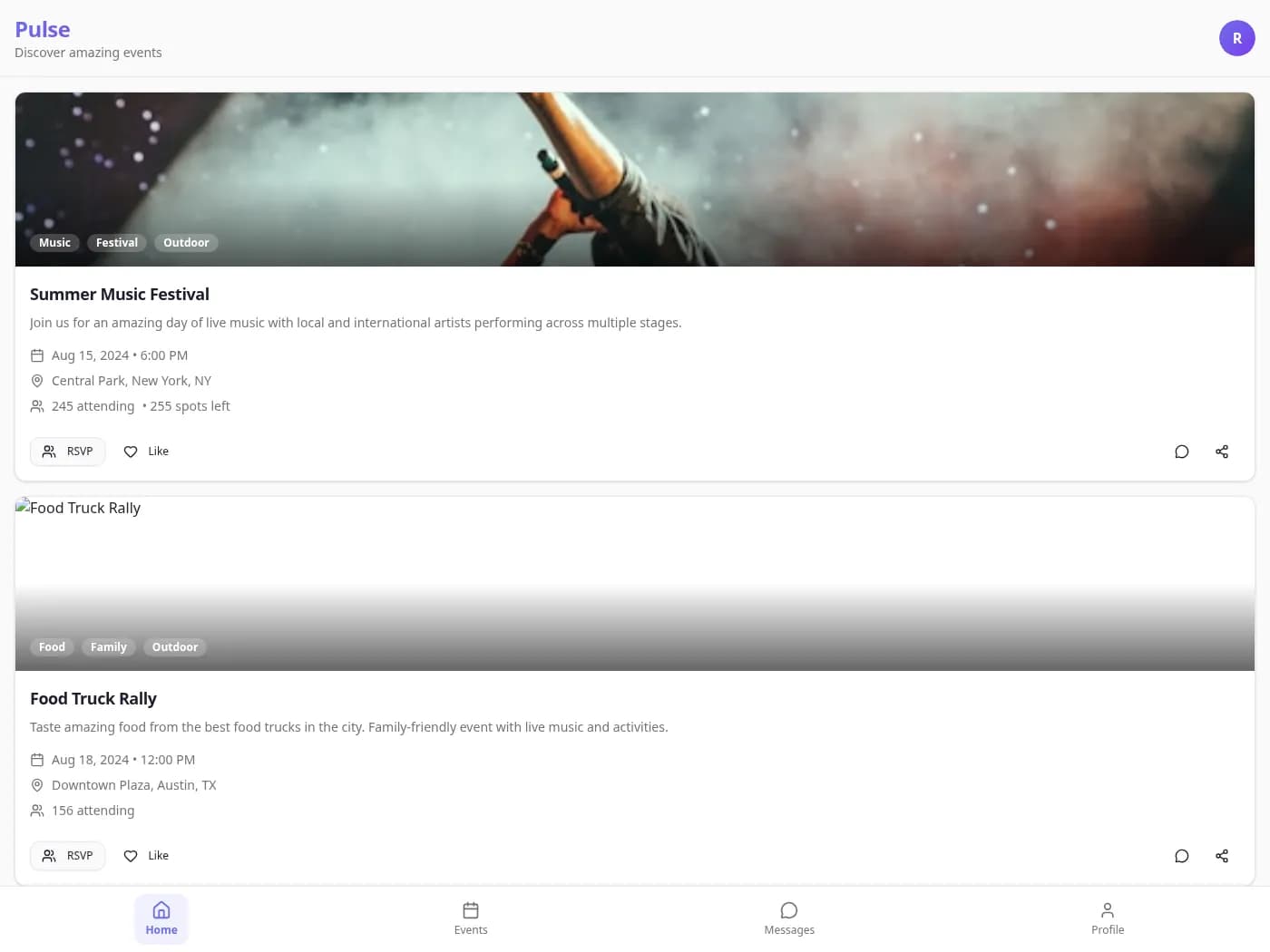Pulse: Real-Time Event-Centric Social Networking App (Flutter Frontend UX)