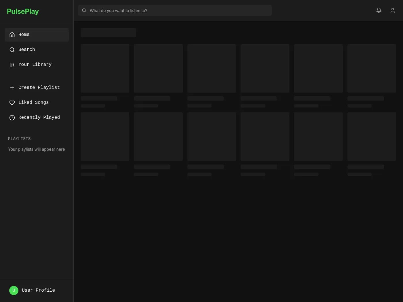 PulsePlay: Spotify-Inspired Music Streaming Platform