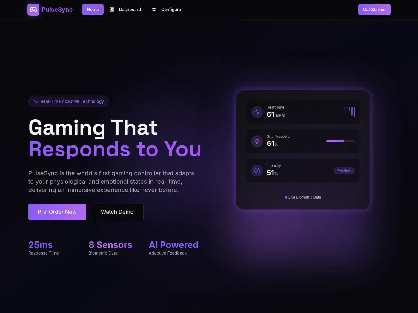 PulseSync Adaptive Gaming Controller Web Portal
