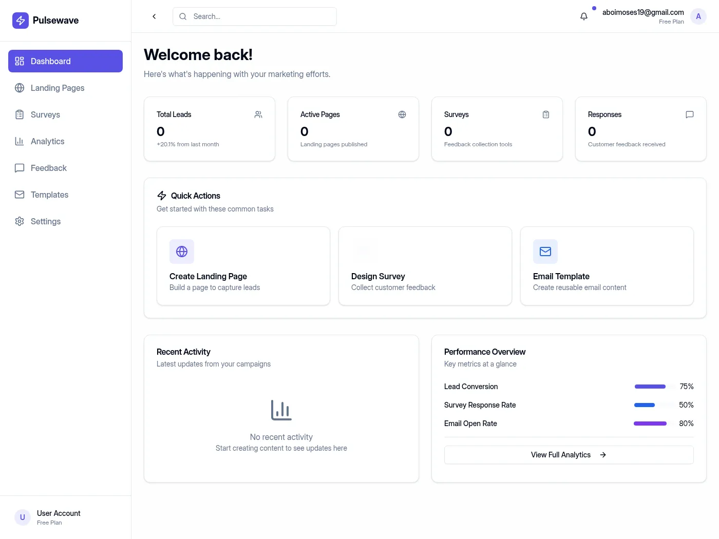 Pulsewave: Micro-SaaS Marketing & Feedback Platform for Small Businesses