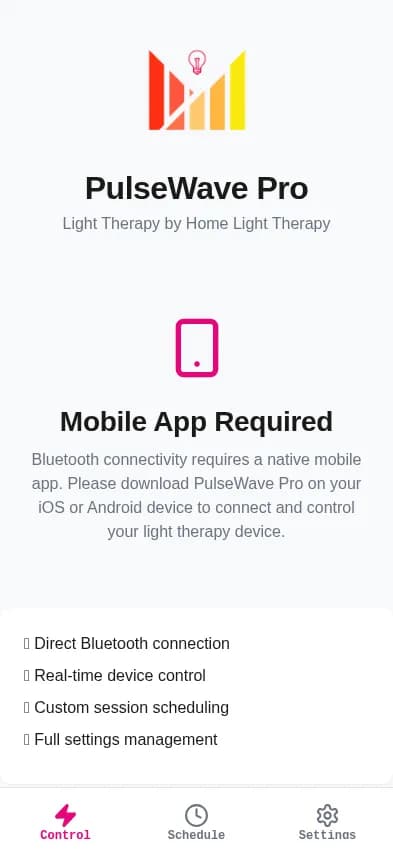 PulseWave Pro Light Therapy App by Home Light Therapy