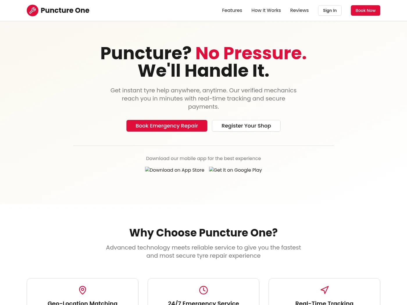 Puncture One – Multi-Role SaaS Platform for Tyre Shops & Instant Repairs