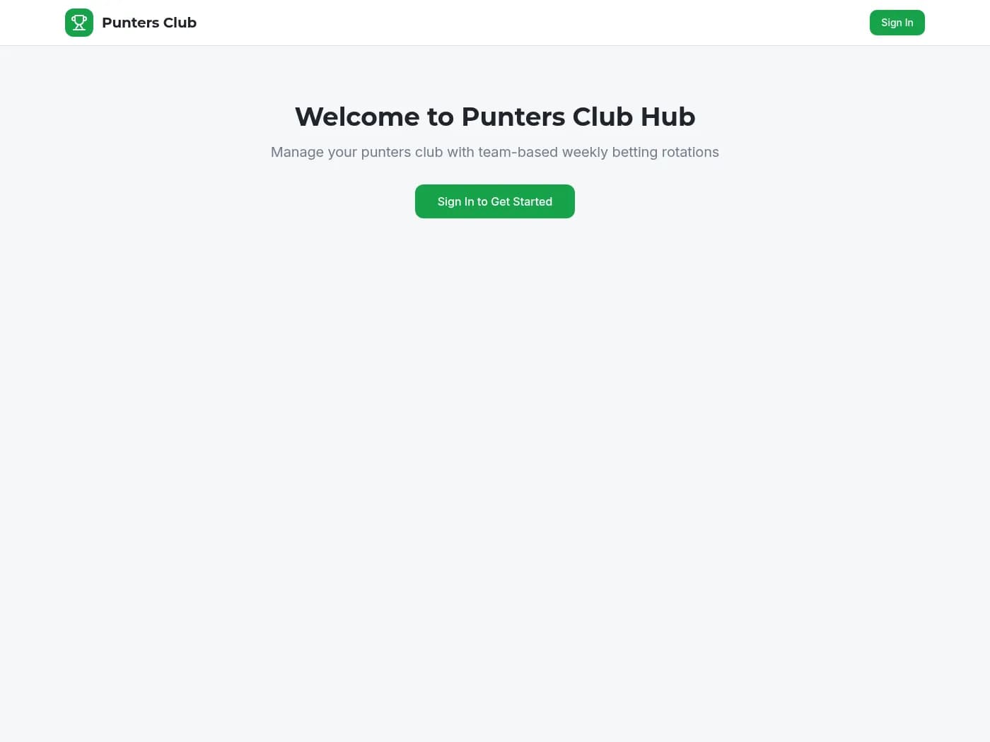 Punters Club Hub