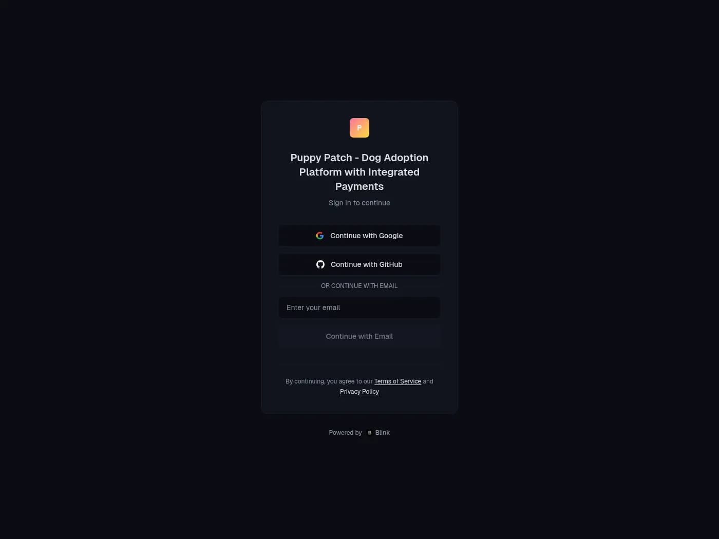Puppy Patch - Dog Adoption Platform with Integrated Payments