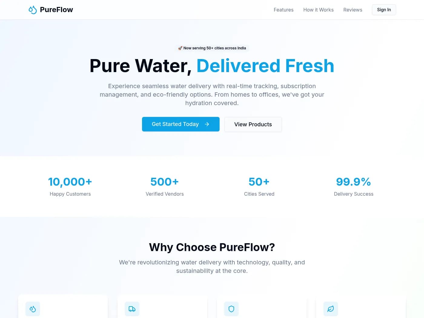 PureFlow Water Delivery Management System