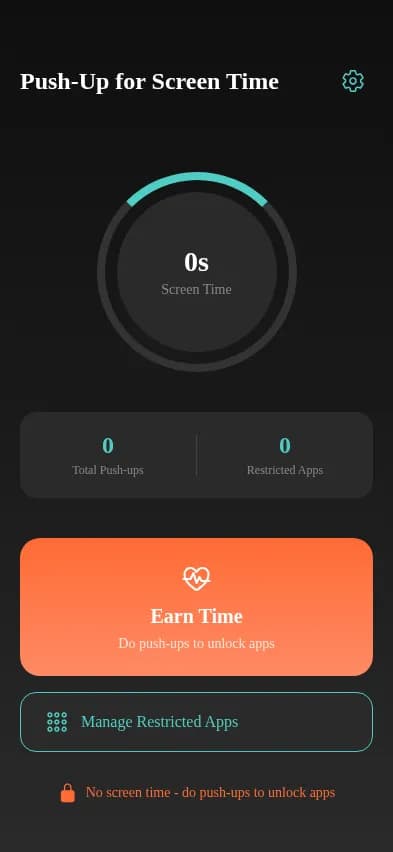 Push-Up for Screen Time: Earn App Access with Exercise