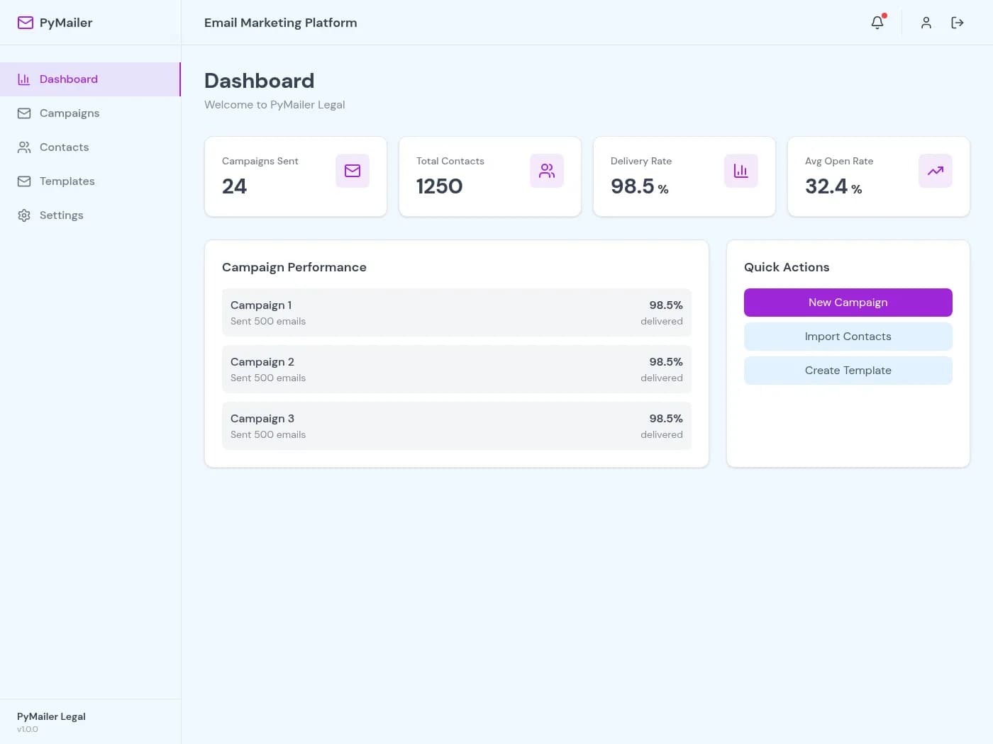 PyMailer Legal – Envio de Email Marketing Profissional e Conformidade