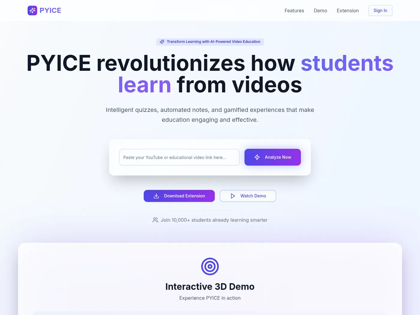 PYICE: AI-Powered Video Learning Platform