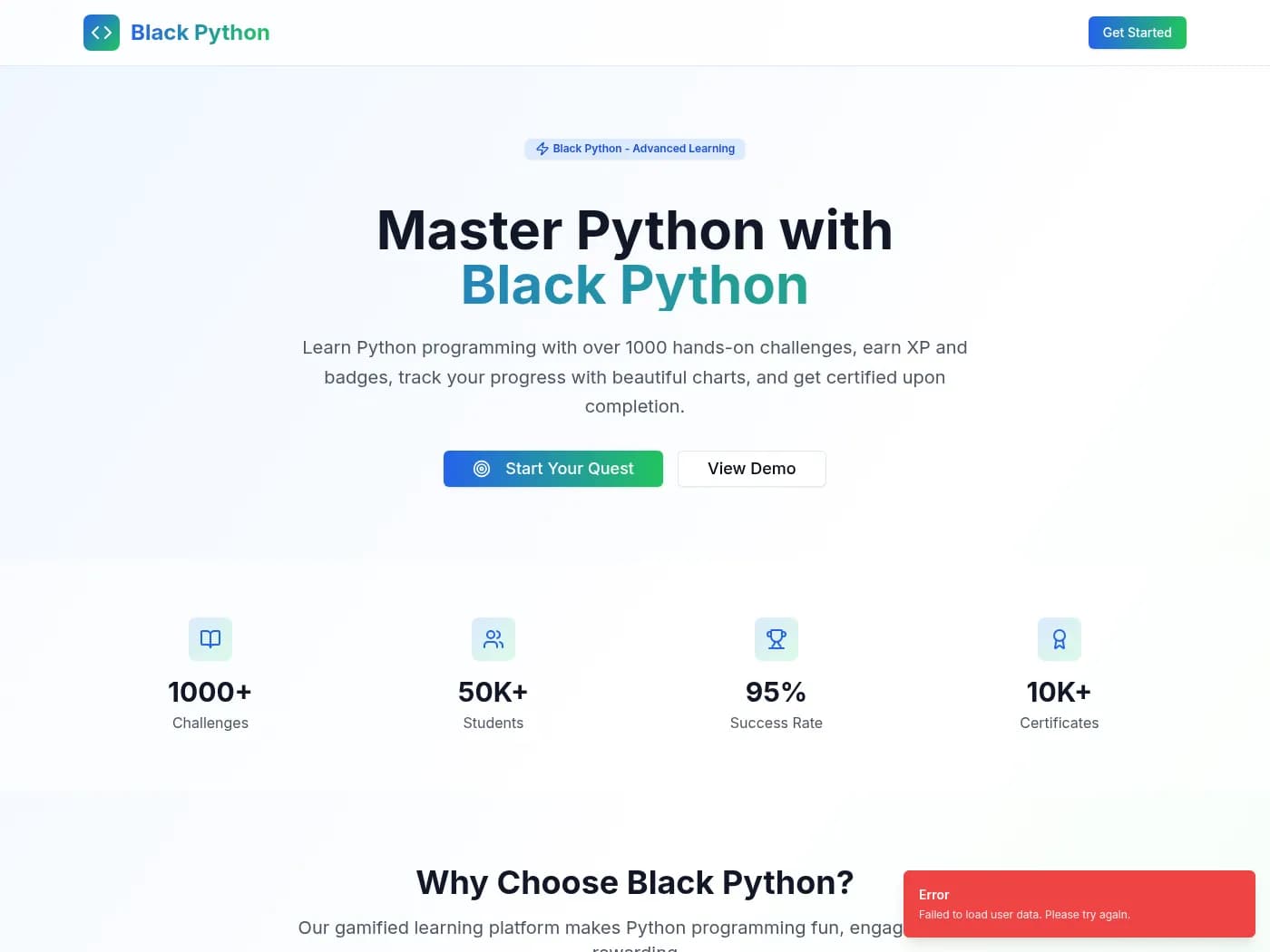 Python Learning Quest: Gamified Programming App