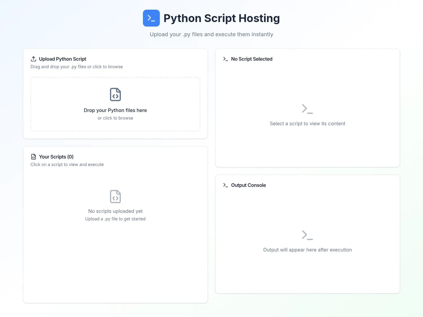 Python Script Hosting Platform