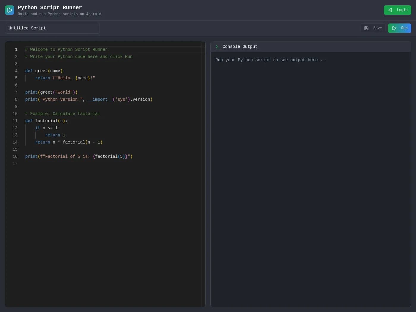 Python Script Runner for Android