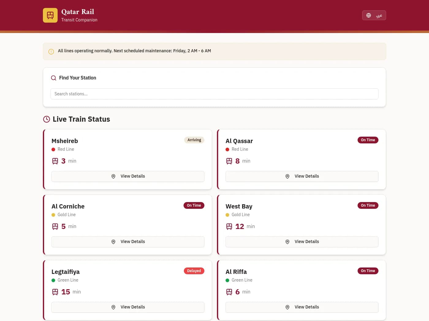 Qatar Rail Transit Companion